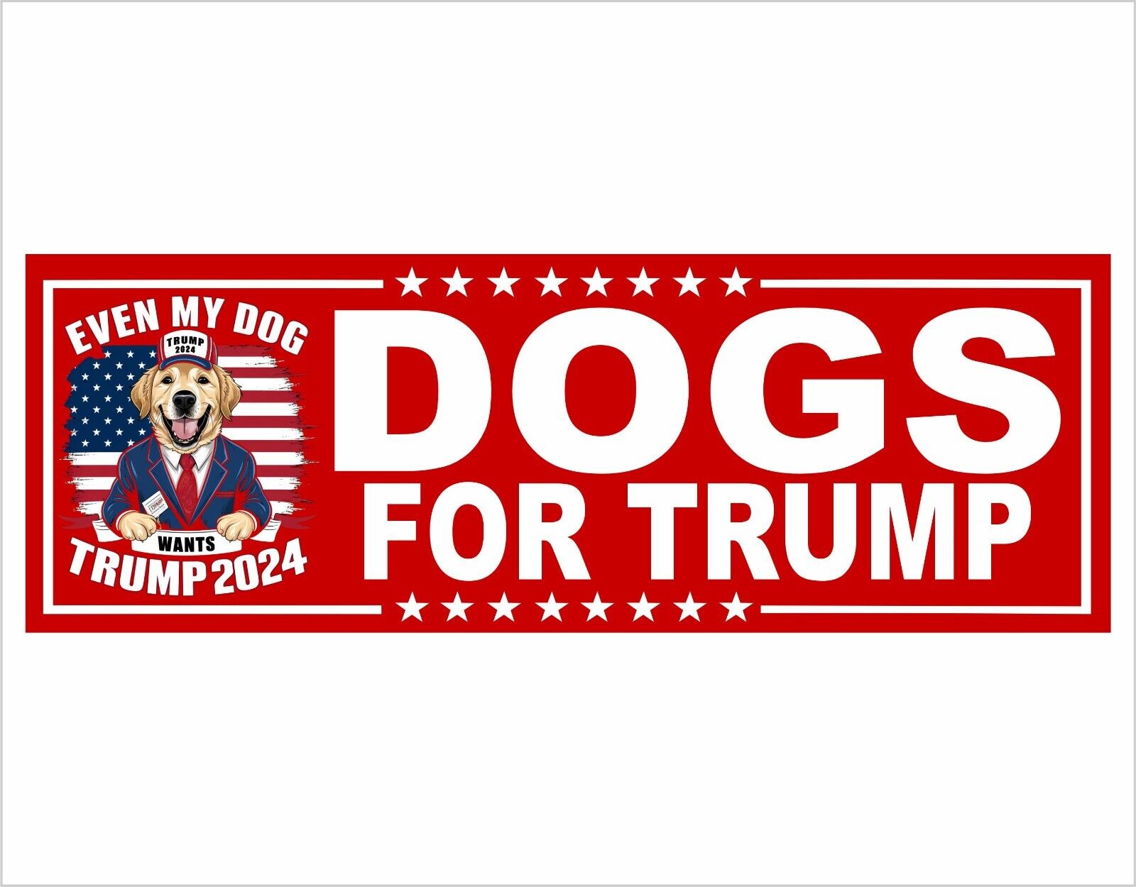 DOGS for Trump Bumper Sticker or Magnet MAGA Trump Make America Great ...
