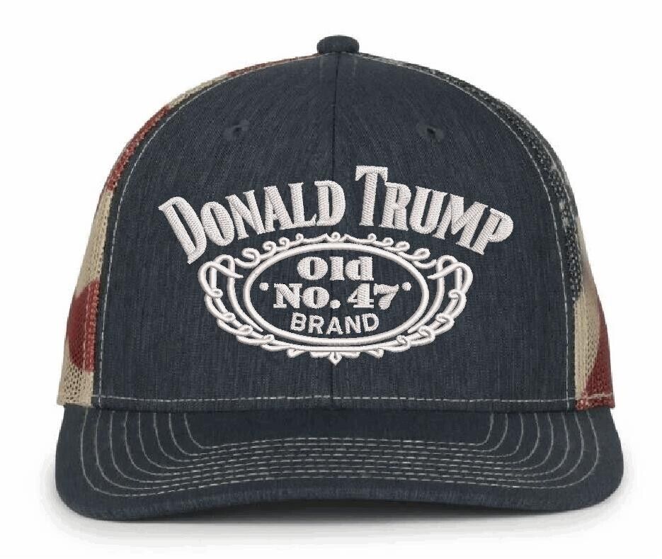 Trump Hat Old No. 47 Embroidered Flex Fit Hat Trump 45 47 MAGA Old Glo ...