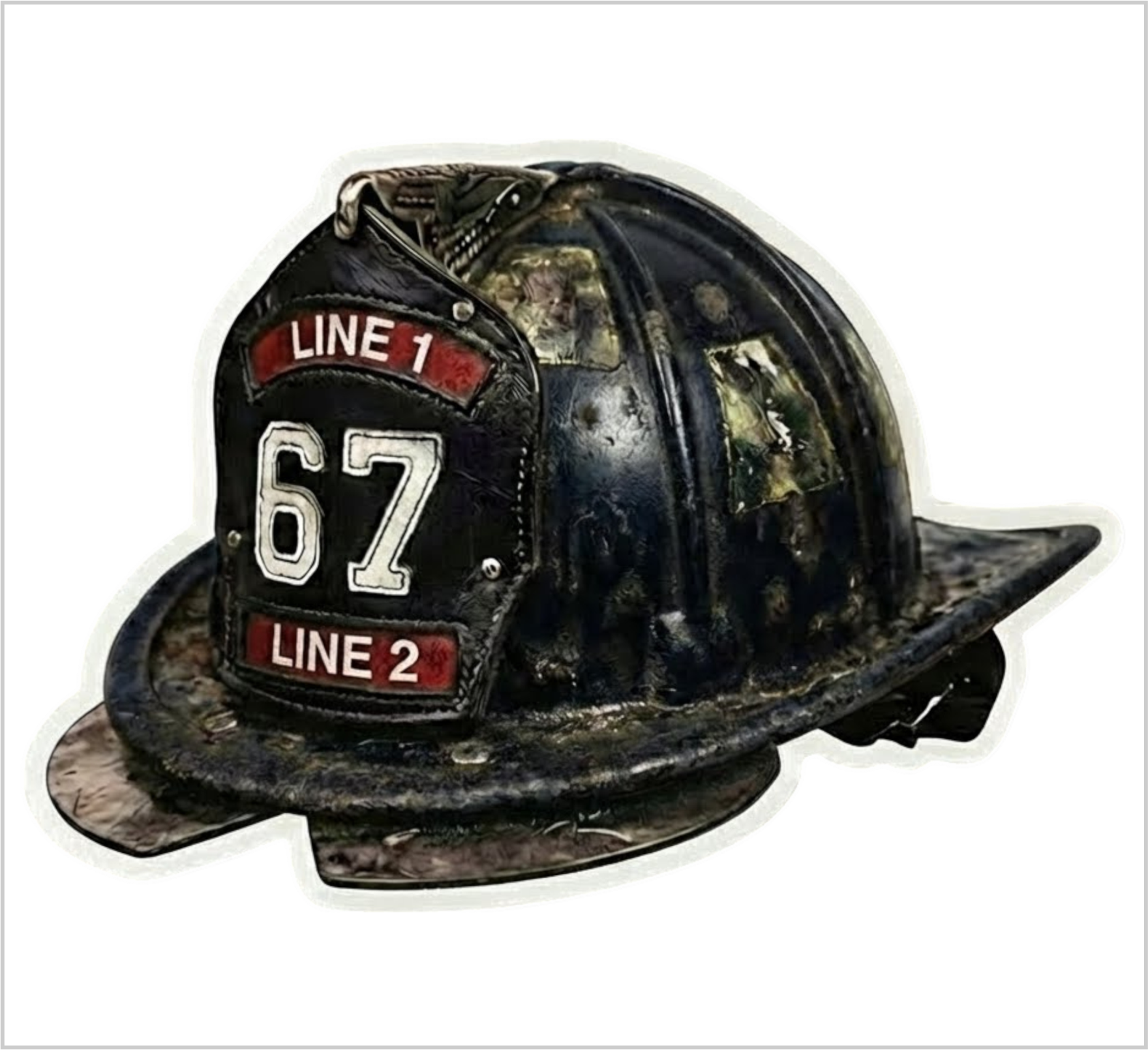 Firefighter Helmet Custom Made Helmet or Window Decal - FULLY CUSTOMIZ ...