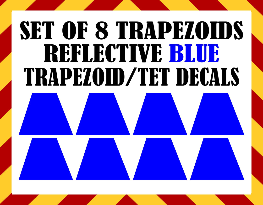 Firefighter Decal Stickers - 8 REFLECTIVE Trapezoid/Tetrahedon Fire He ...