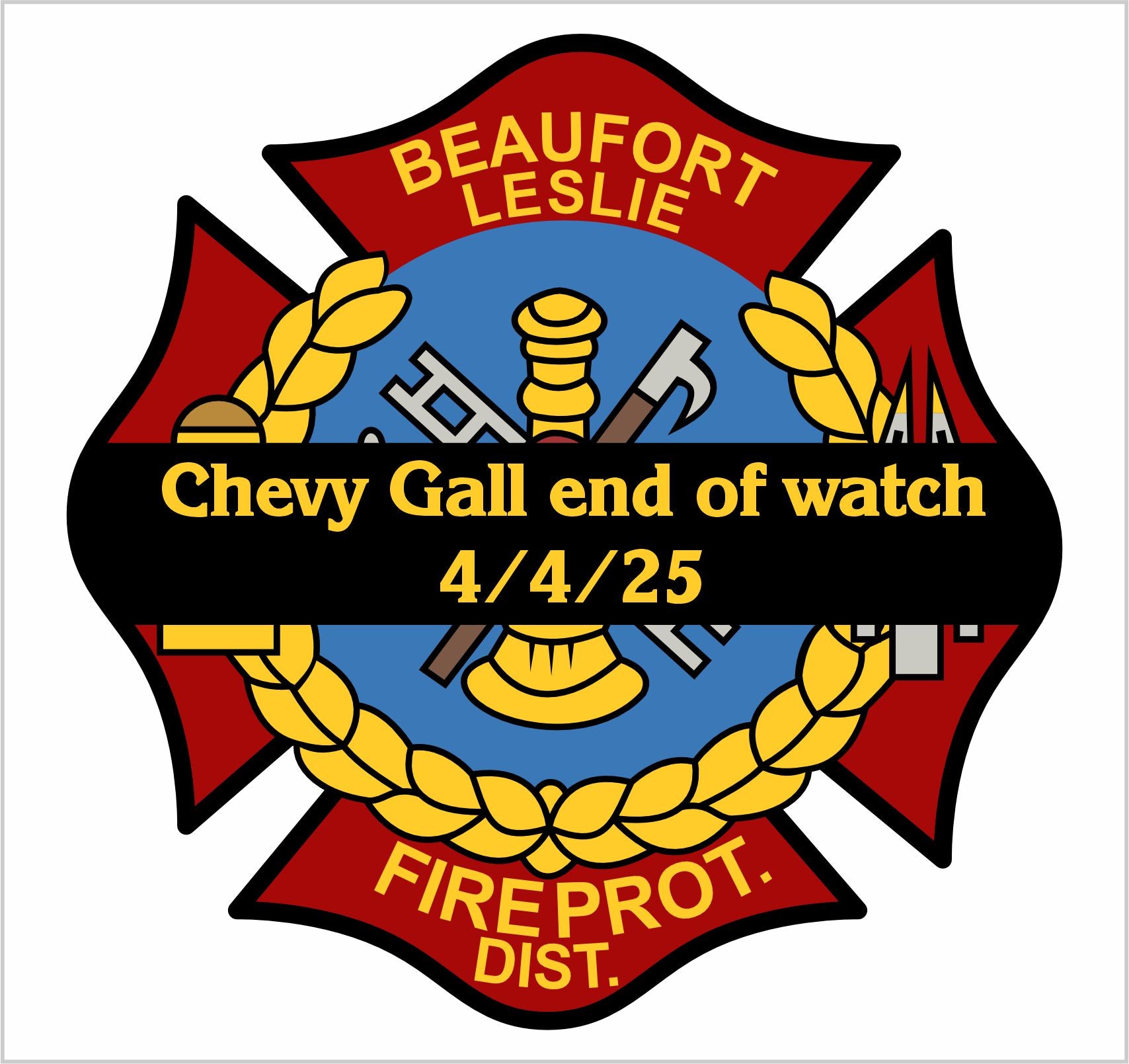 Chevy Gall End of Watch Maltese Cross Customer Decal – Powercall Sirens LLC