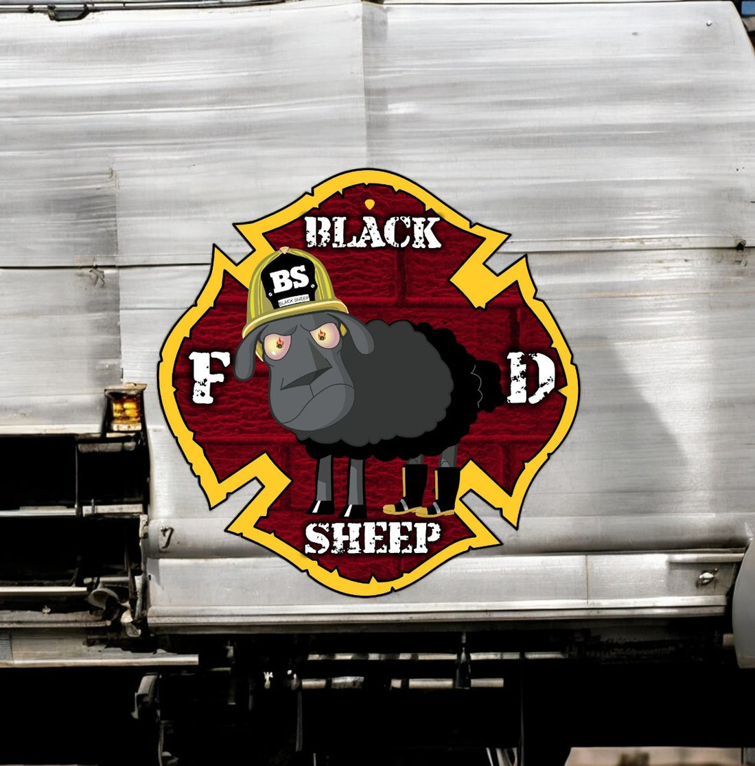 Black Sheep Firefighter Maltese Cross Window/Helmet Decal – Powercall ...