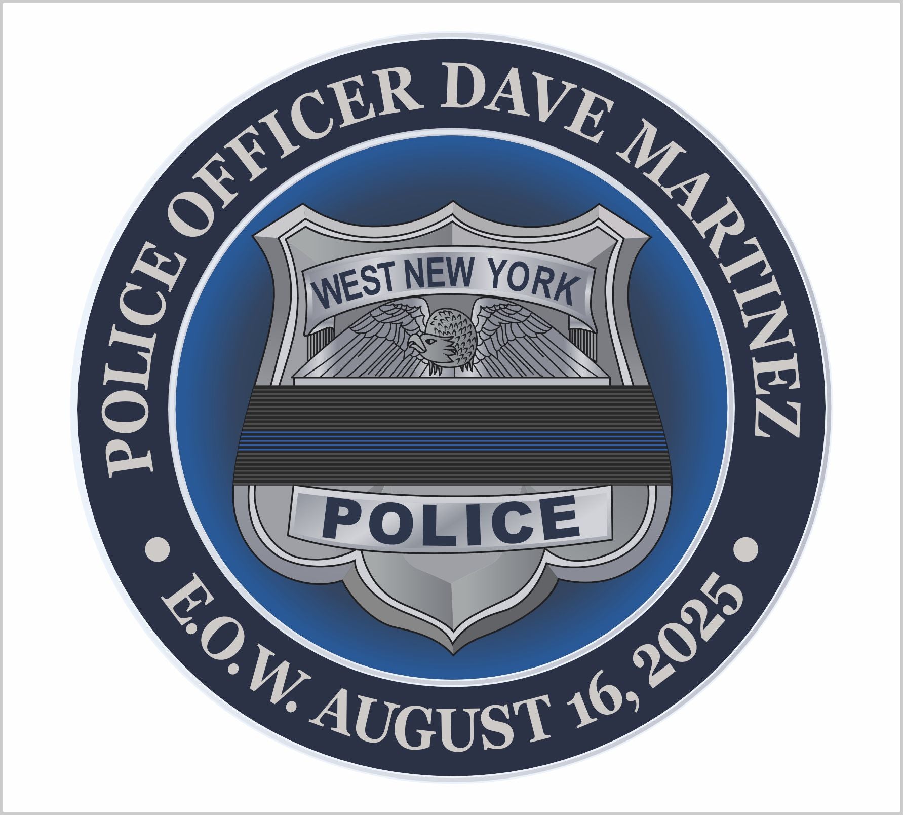 Police officer Dave Martines EOW Customer Decal – Powercall Sirens LLC