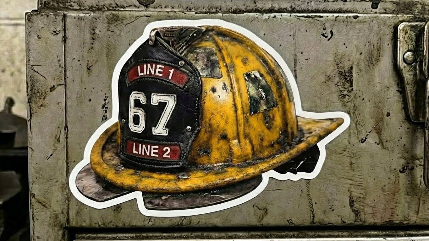 Firefighter Helmet Custom Made Helmet or Window Decal - FULLY CUSTOMIZ ...
