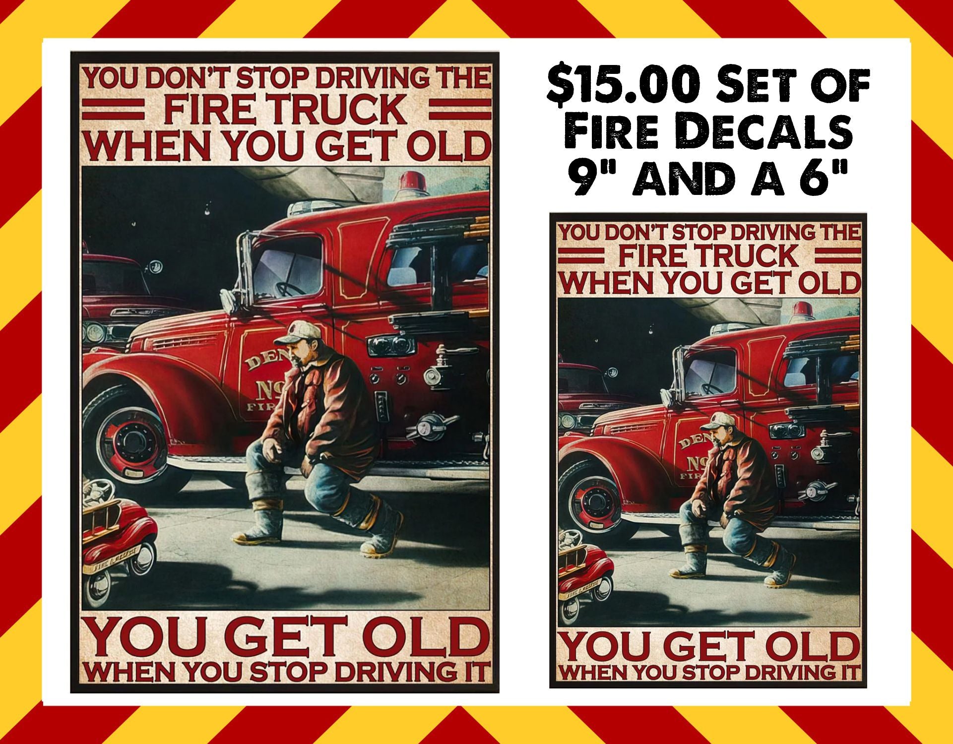 Don't Stop Driving Firetruck Set of 2 Decals – Powercall Sirens LLC