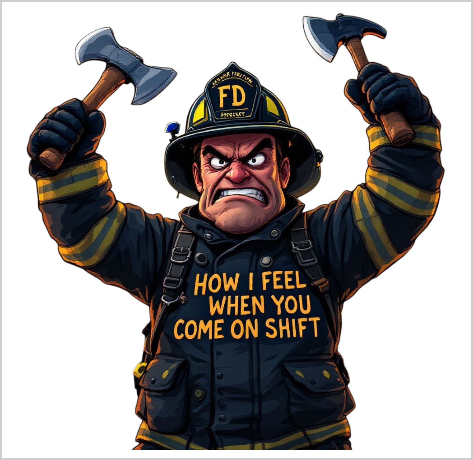 How I feel when you come on shift Firefighter AI Generated Decal ...