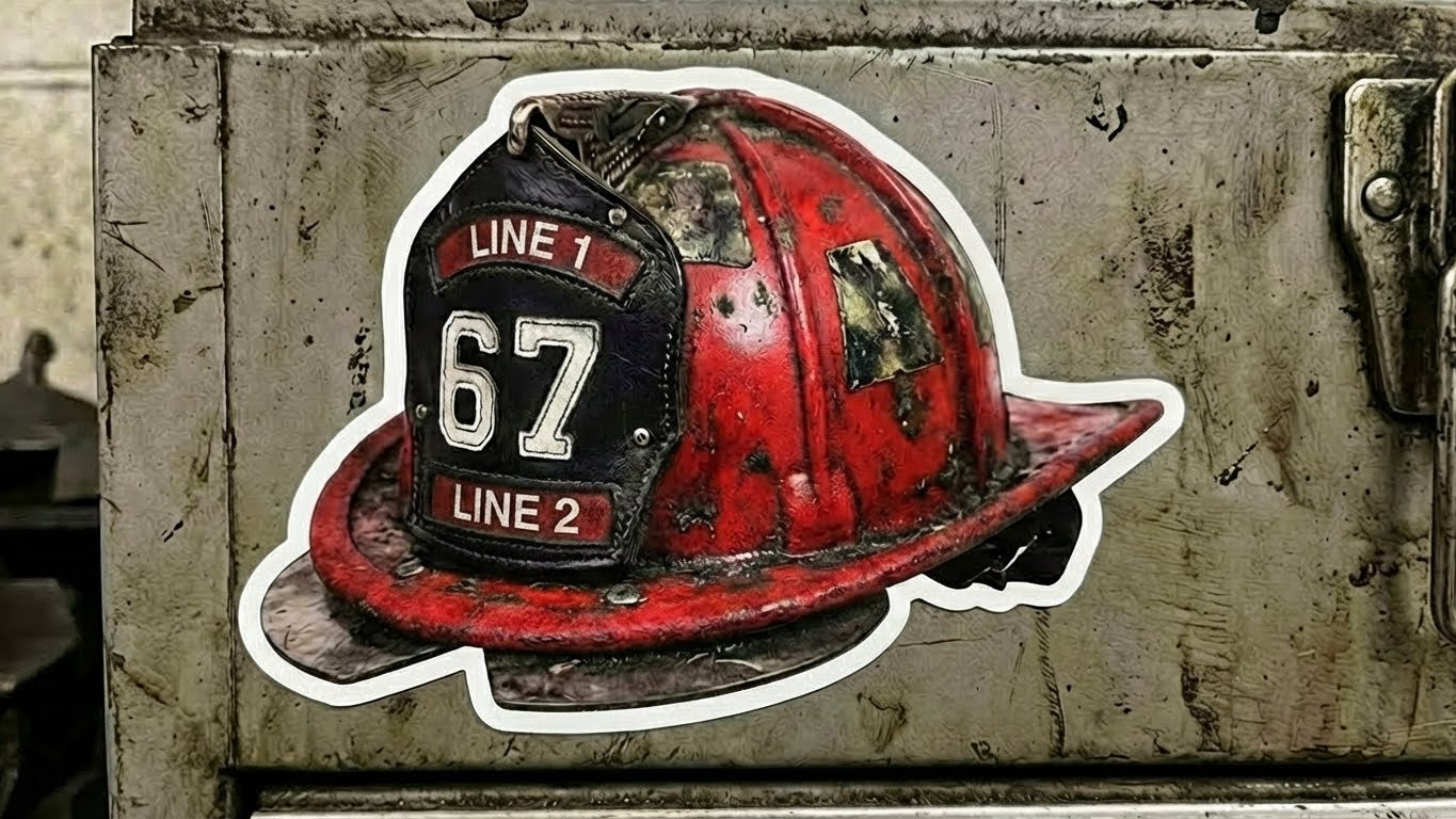 Firefighter Helmet Custom Made Helmet or Window Decal - FULLY CUSTOMIZ ...