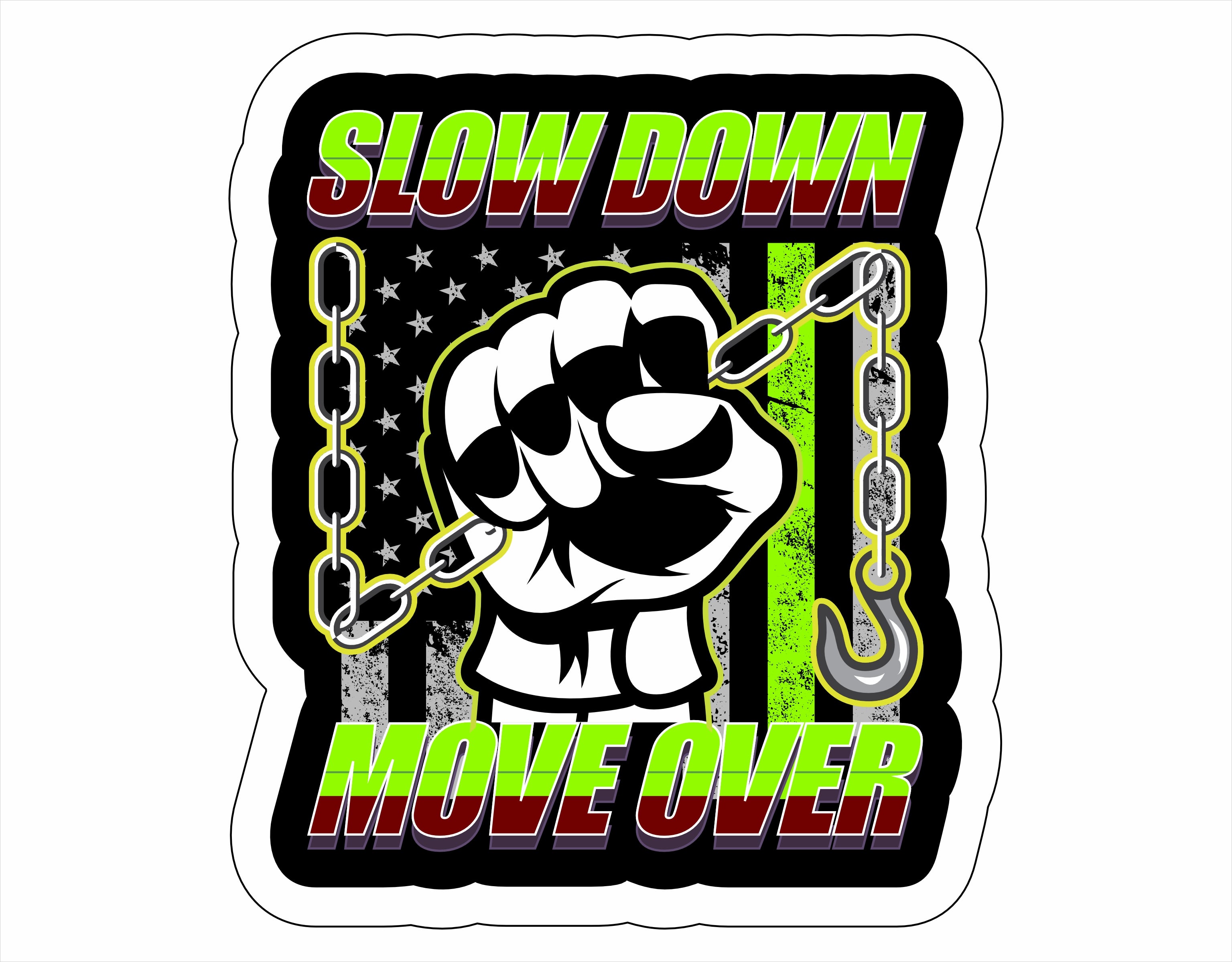Window Decal - Slow Down Move Over Fist Decal – Powercall Sirens LLC