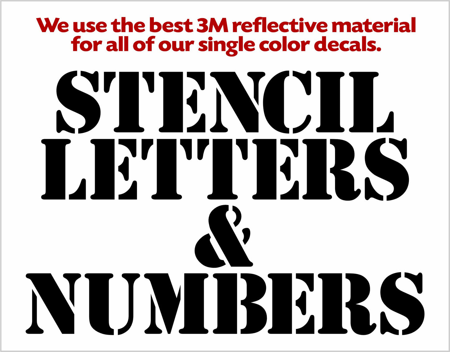 Stencil Font Single Color Letters and Numbers – Powercall Sirens LLC