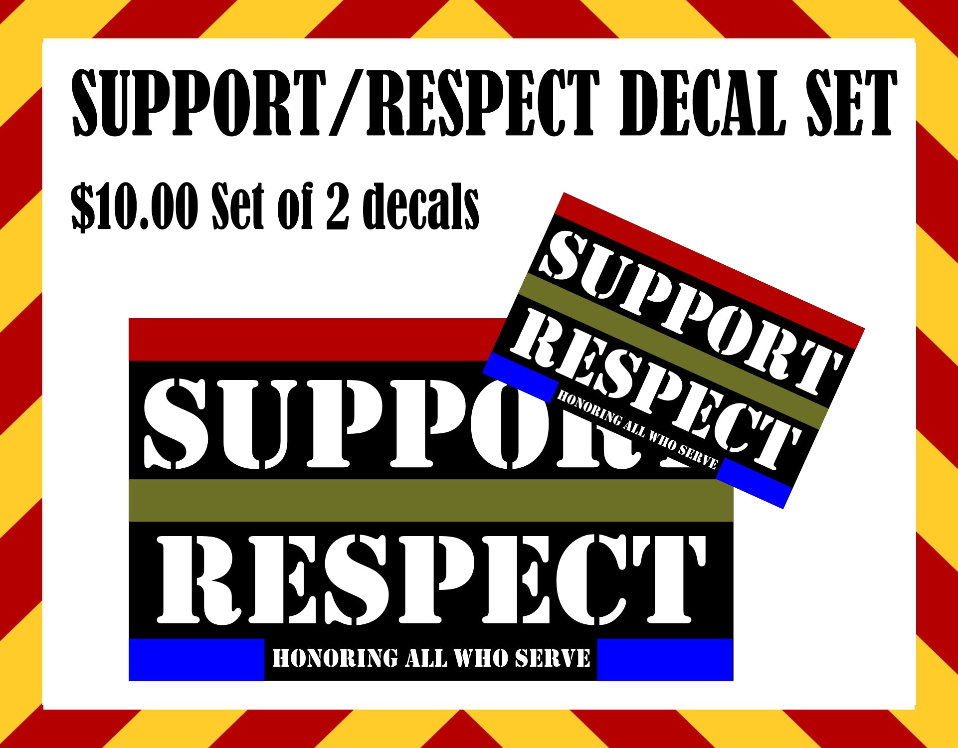 SUPPORT/RESPECT Services Decal Set – Powercall Sirens LLC