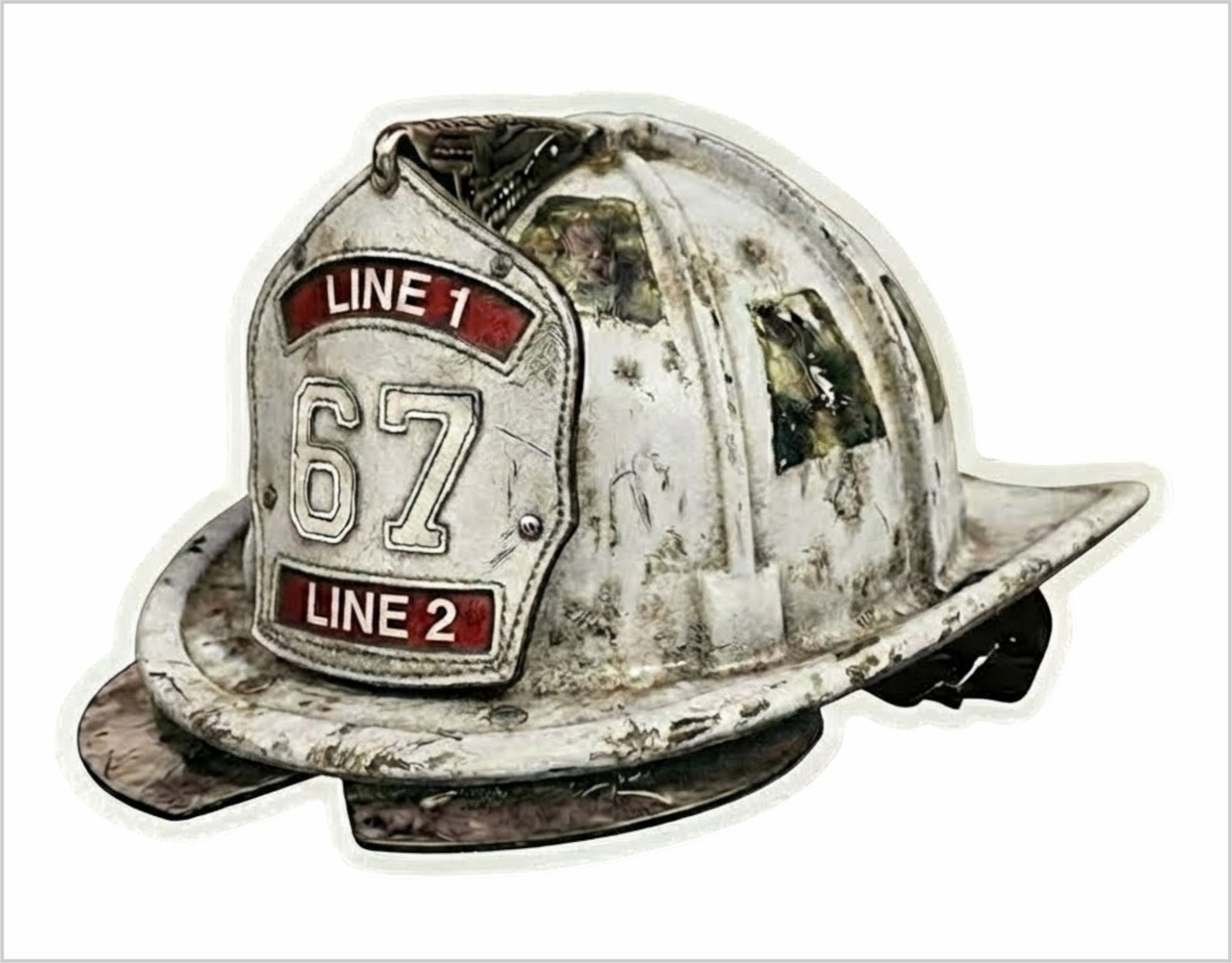 Firefighter Helmet Custom Made Helmet or Window Decal - FULLY CUSTOMIZ ...