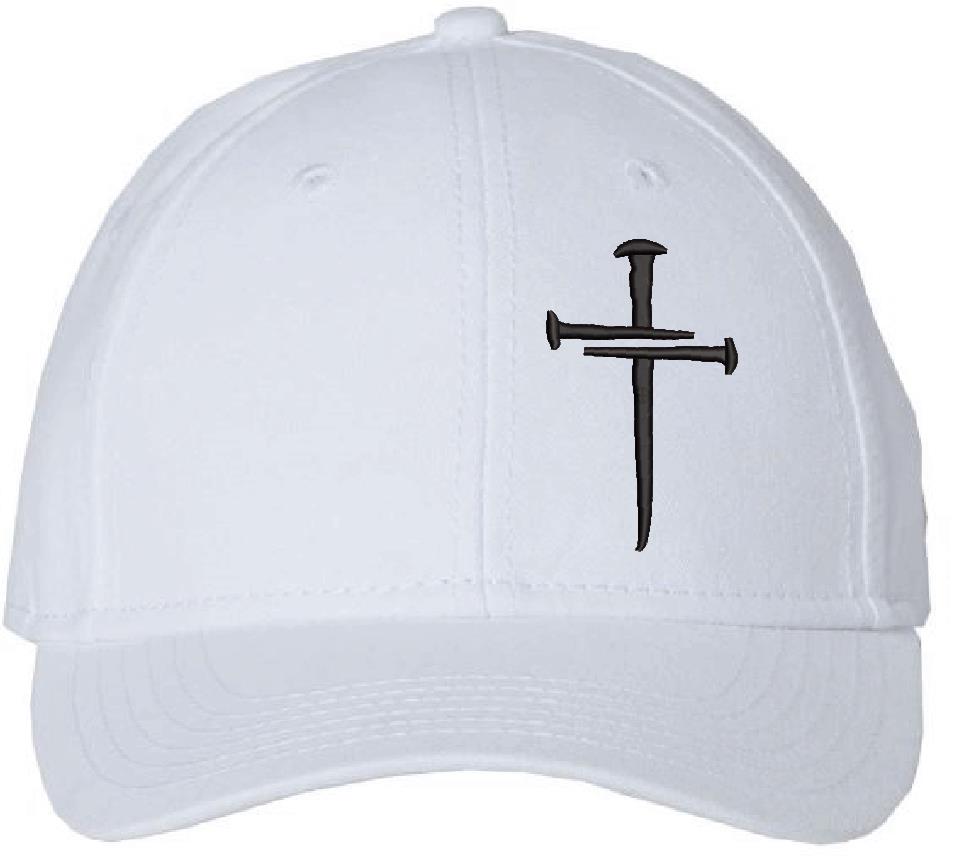 Christian Hats for Men Women WHITE AH30 Adjustable Hat with FREE Small ...