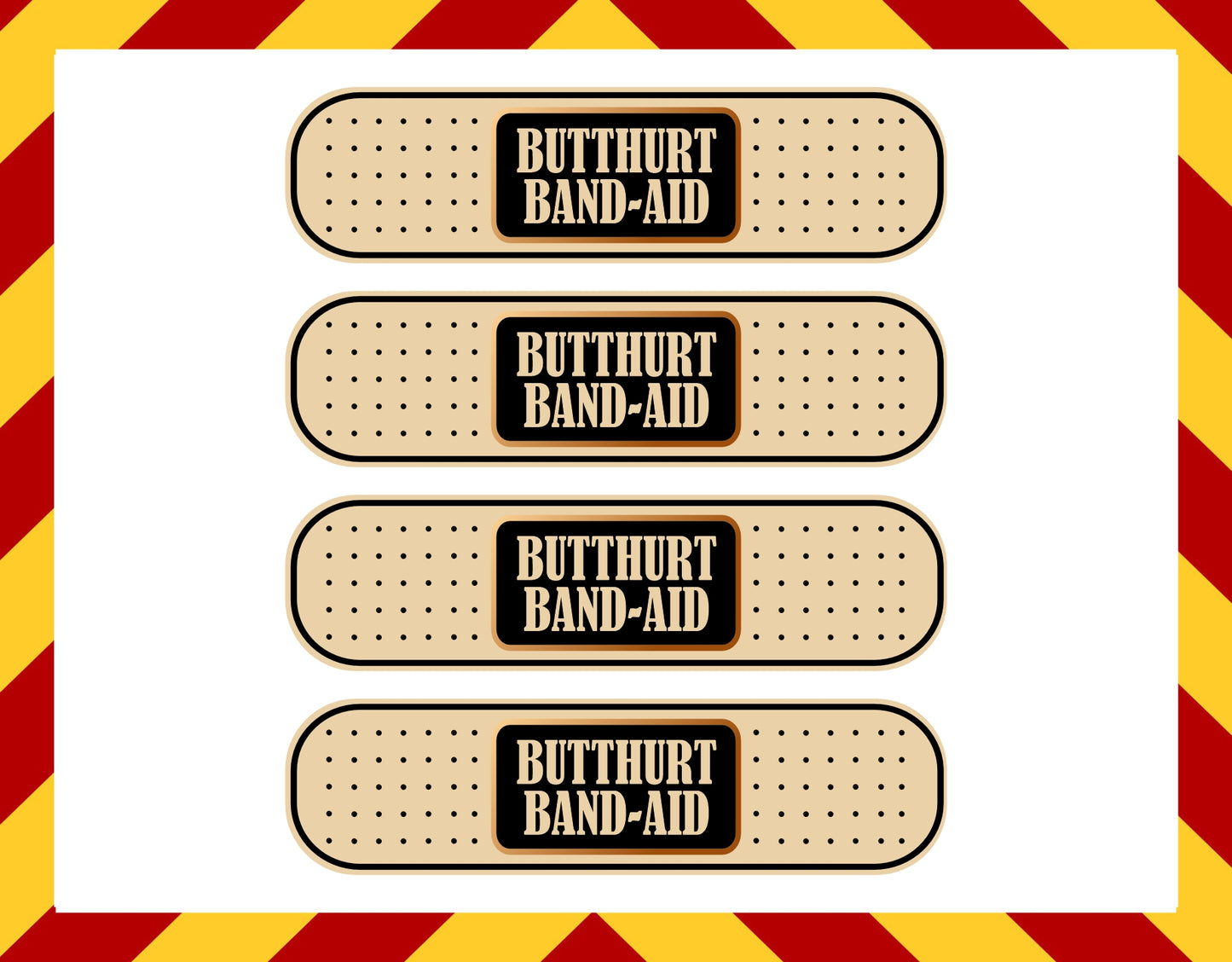 Window Decal - Butt Hurt Band Aid 4 Pack – Powercall Sirens LLC