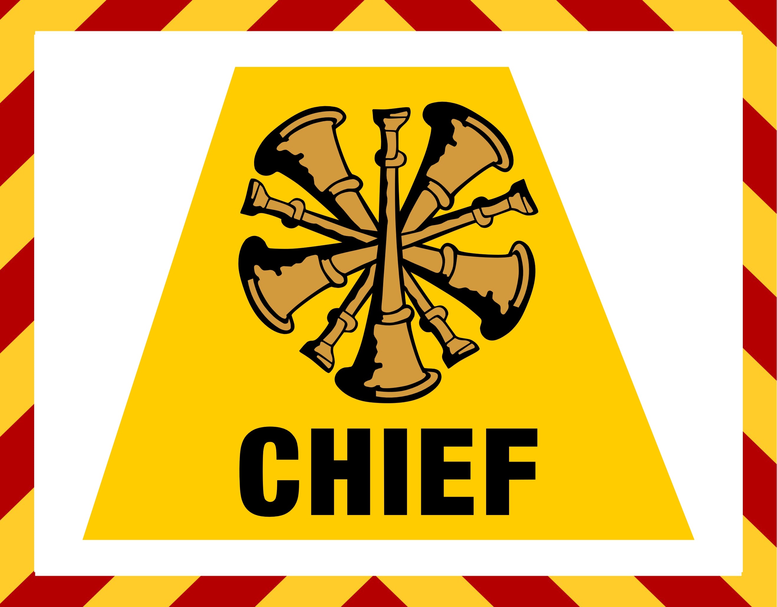 Window Decal - Fire Chief Reflective Trapezoid Decal – Powercall Sirens LLC