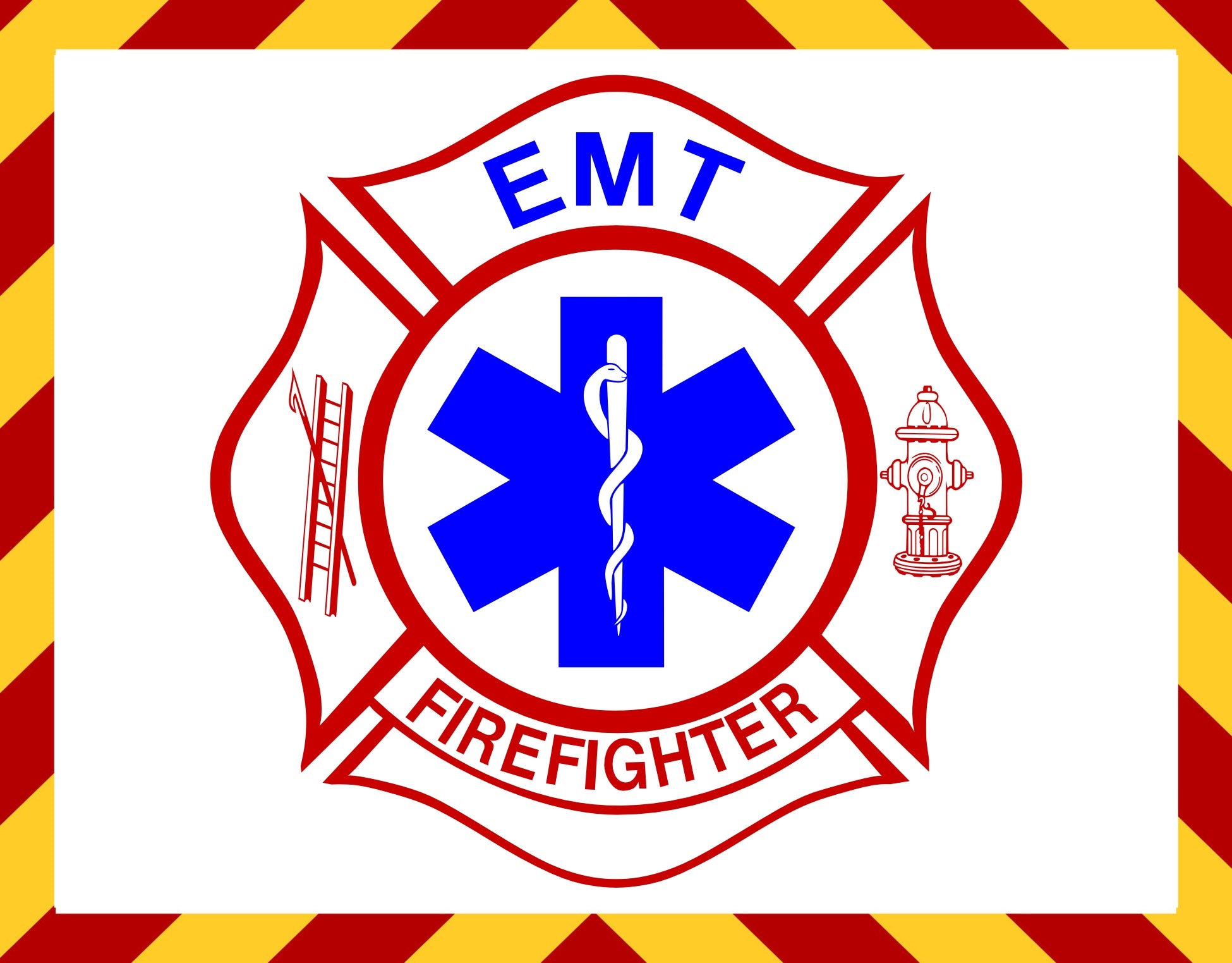 Window Decal - EMT Firefighter Maltese Decal – Powercall Sirens LLC
