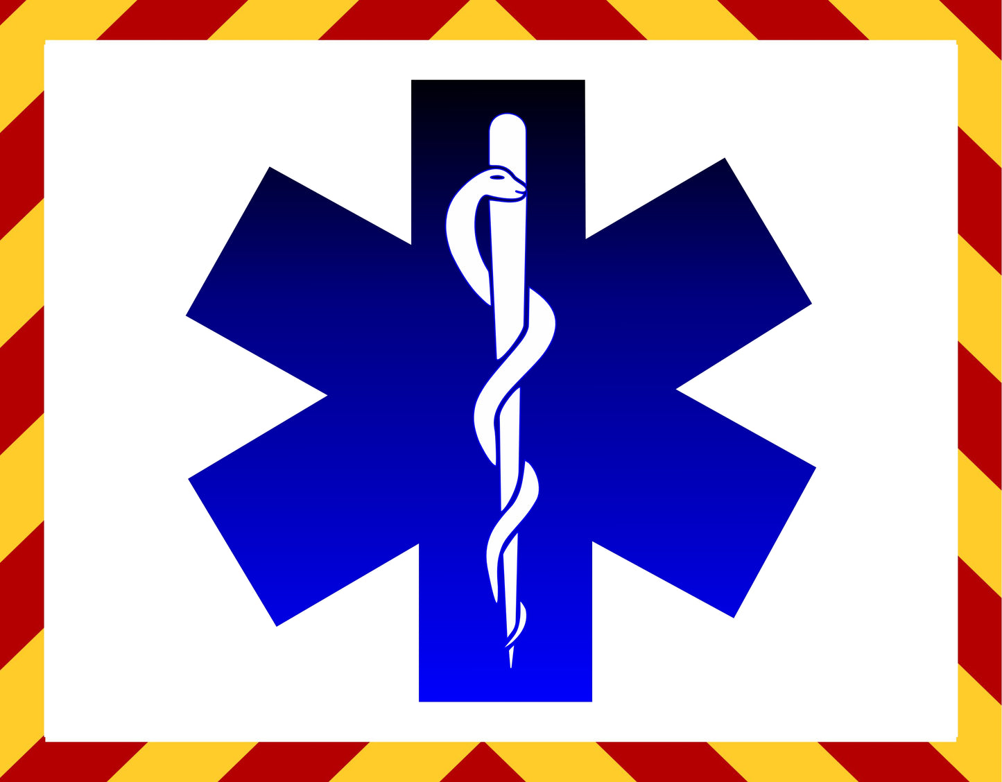 Window Decal - Faded EMS Star Window/Hardhat Decal – Powercall Sirens LLC
