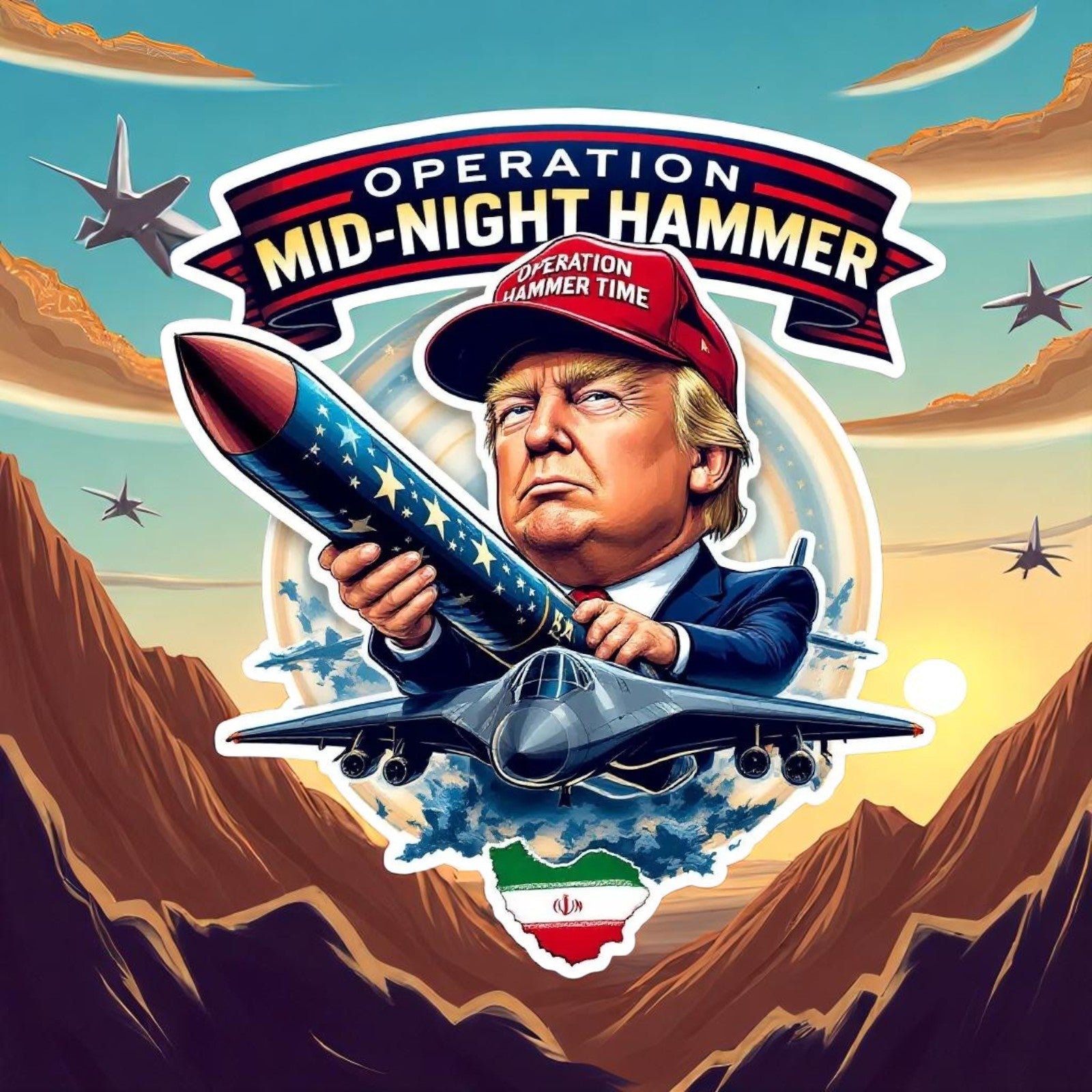 Operation Midnight Hammer Trump Bunker Buster Decal V41 – Powercall ...