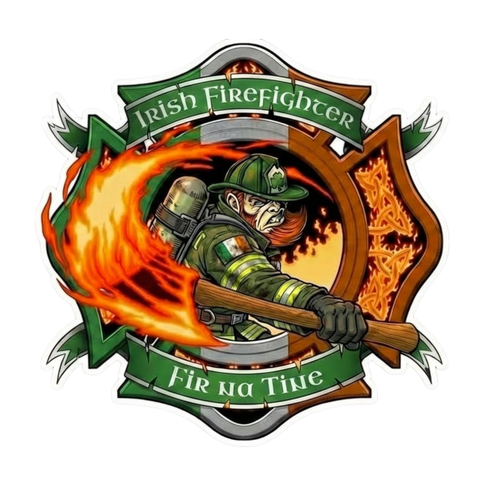 Firefighter Decal IRISH FIREFIGHTER Non Reflective Fire Department Dec ...