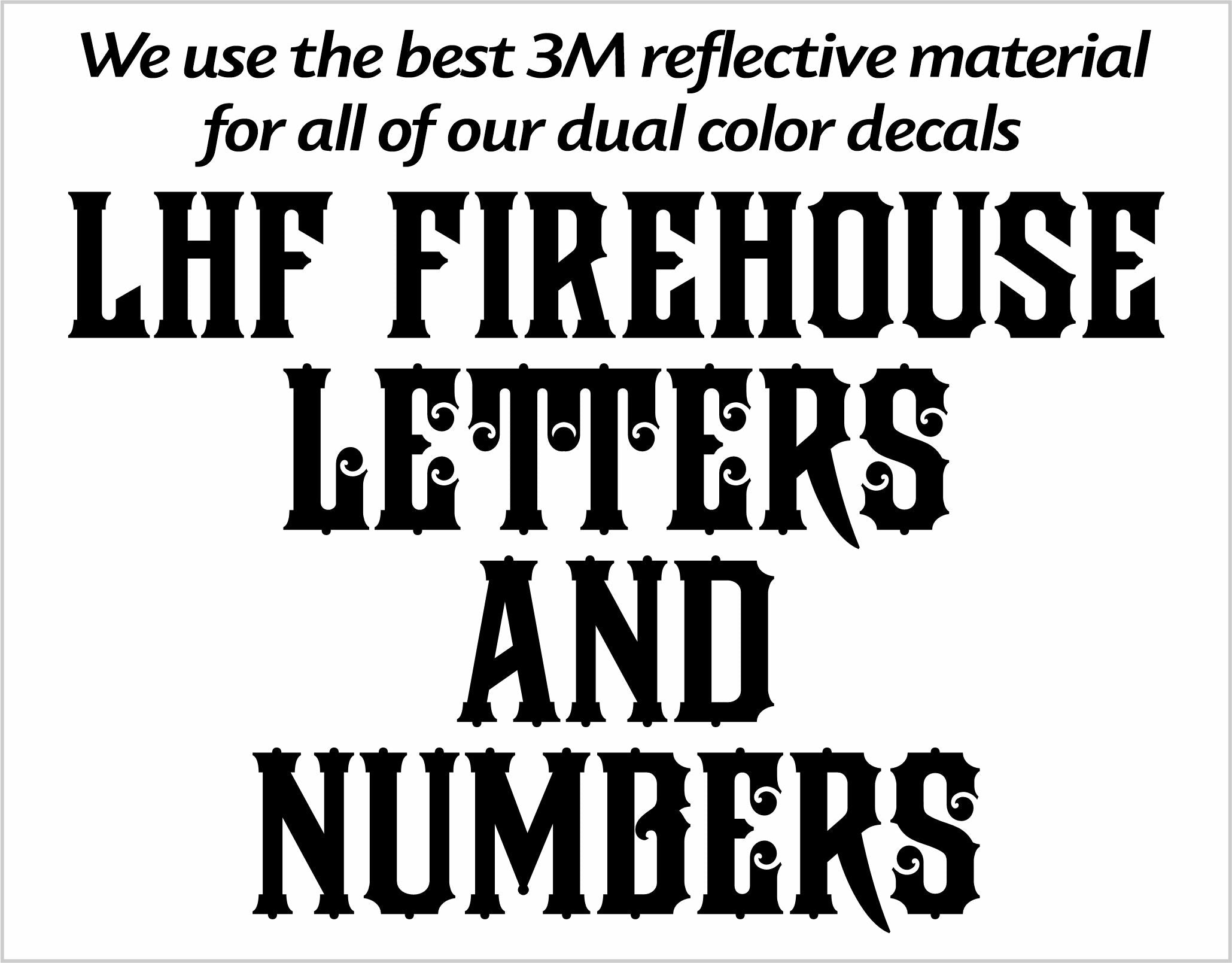 LHF Firehouse Single Color Font Letters and Numbers – Powercall Sirens LLC