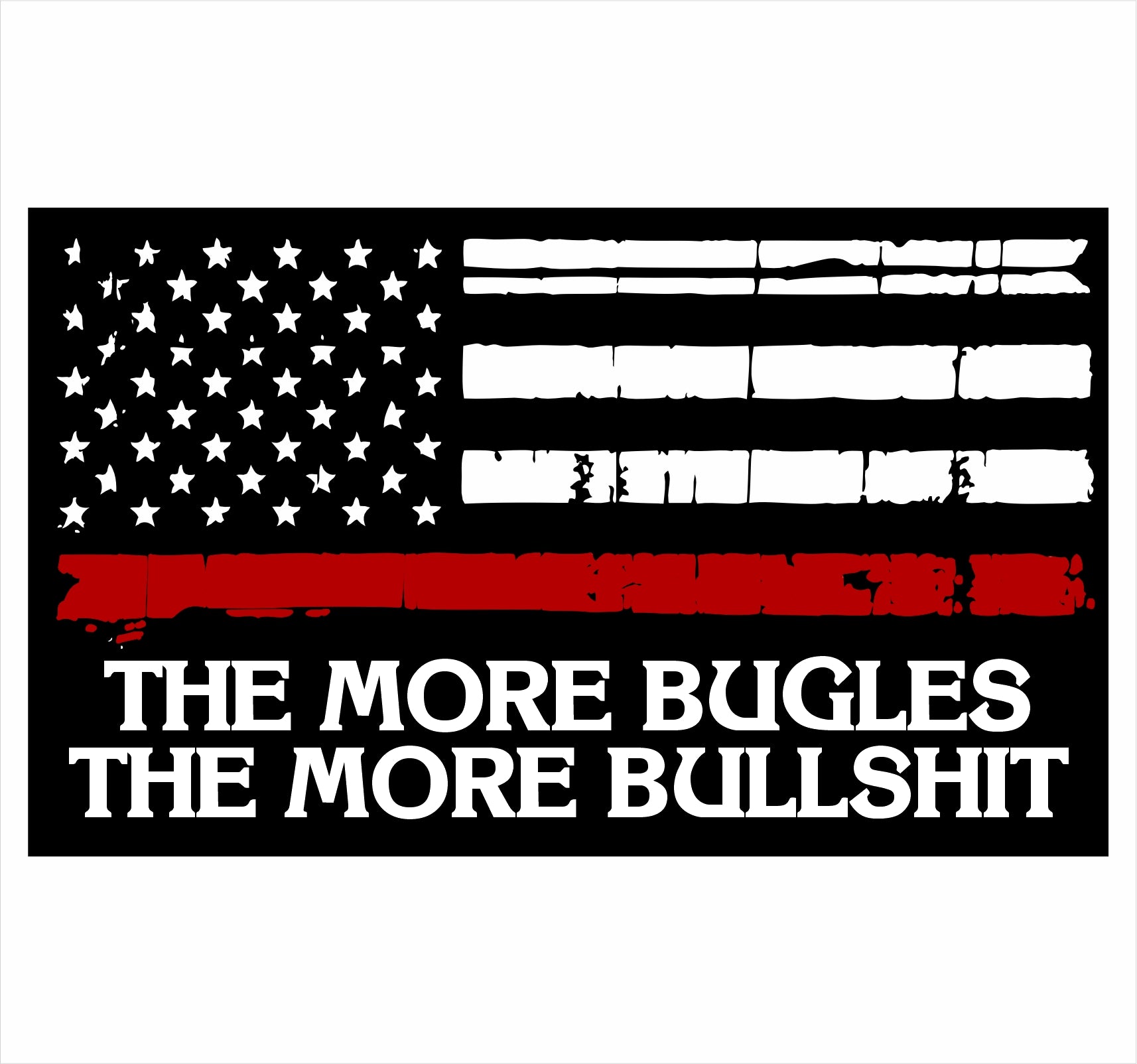 Window Decal - More bugles More Bull Design – Powercall Sirens LLC