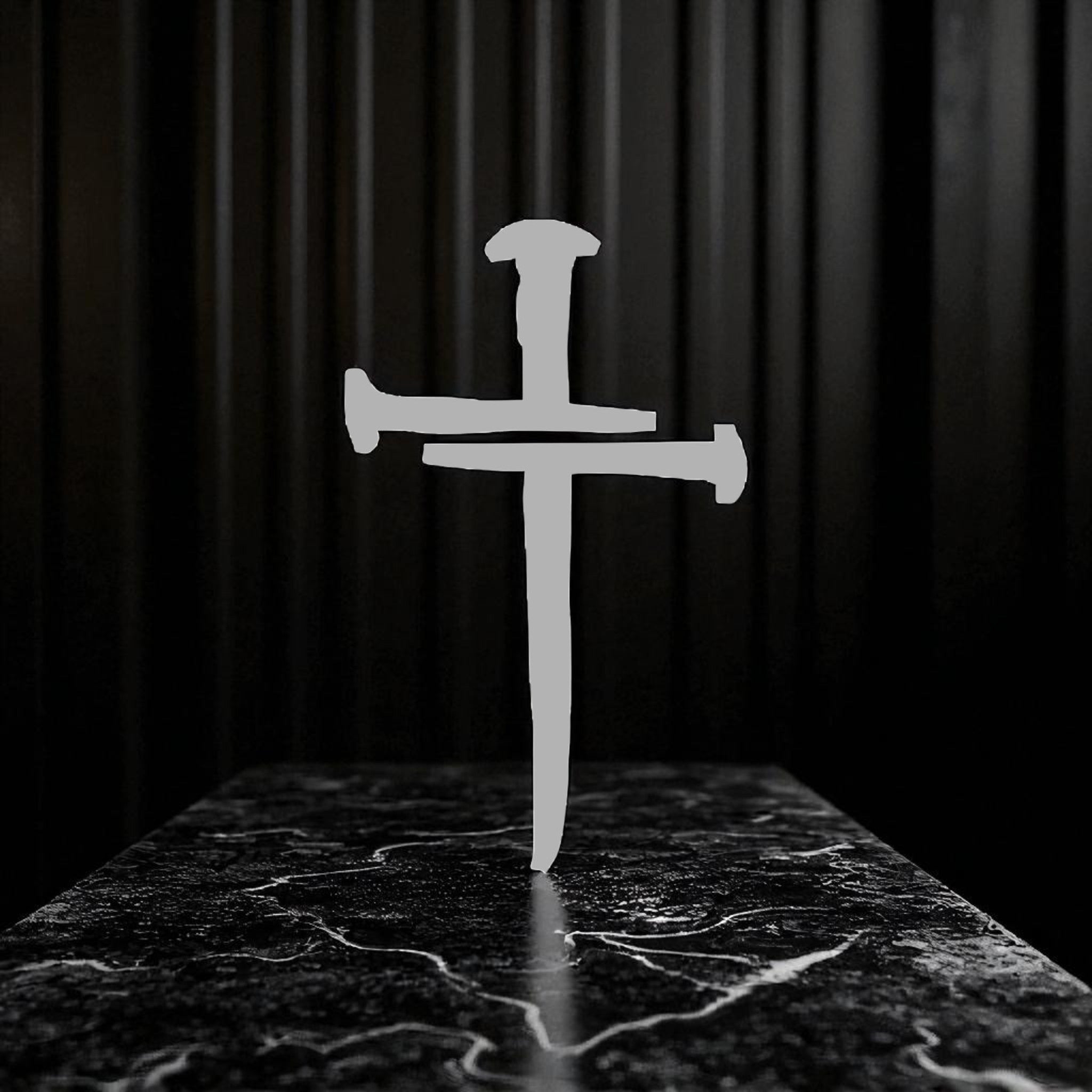 3 Nail Christian Cross Die Cut Window Decal – Powercall Sirens LLC