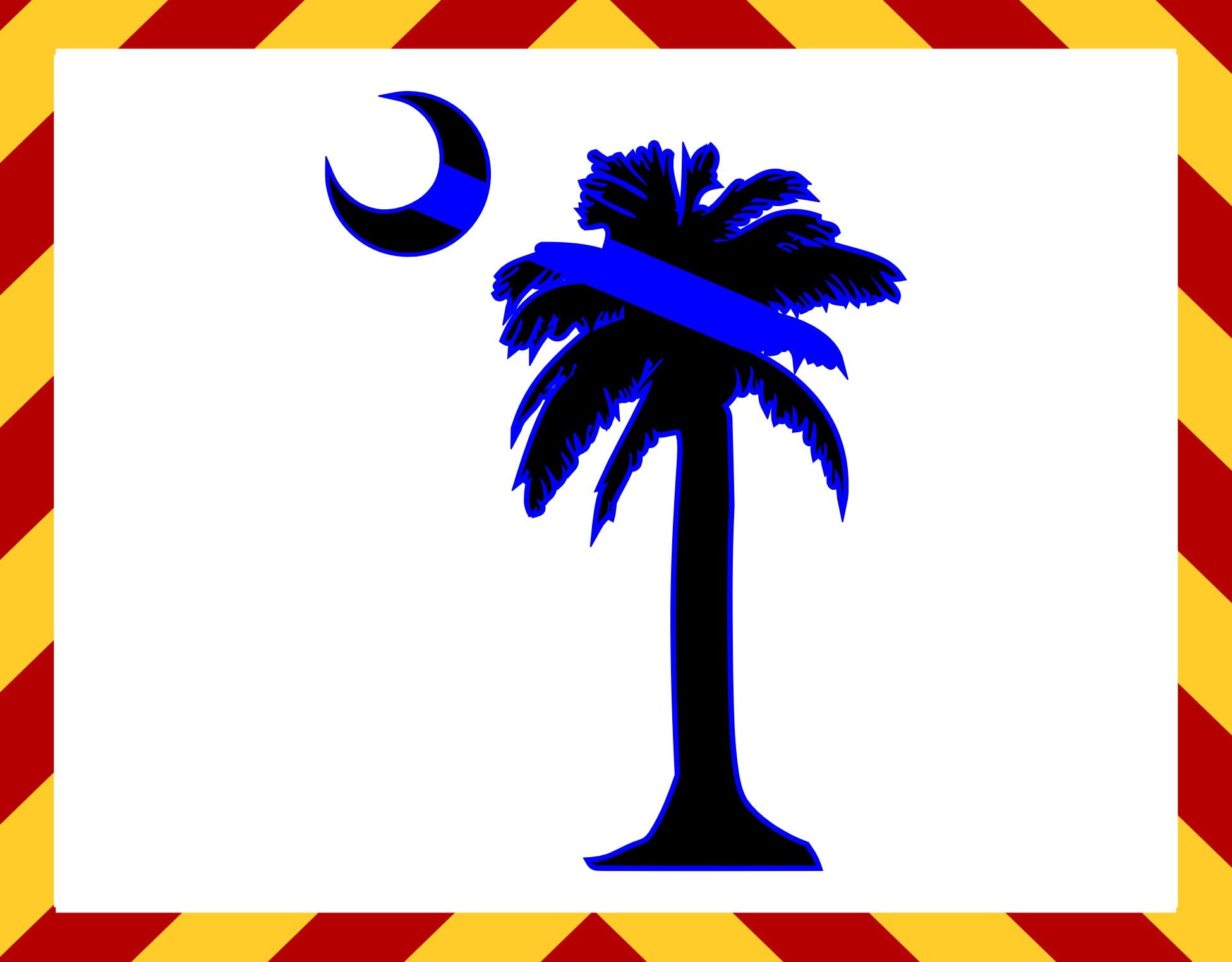 Window Decal - Palmetto Blue Line Decal – Powercall Sirens LLC