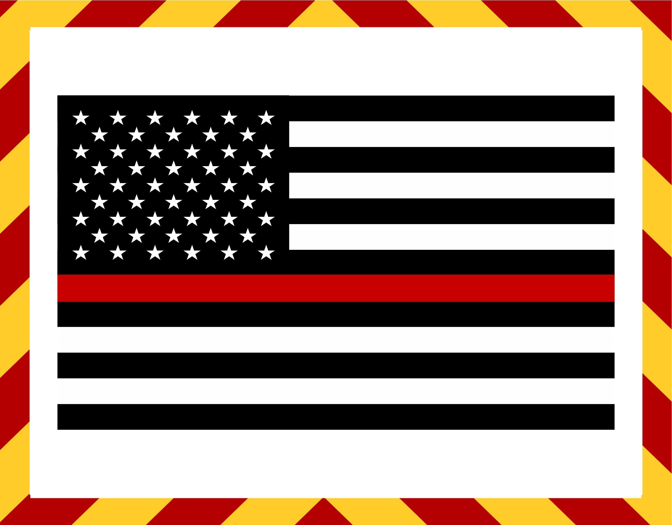 Window Sticker - Thin Red Line Firefighter Flag Decal – Powercall ...