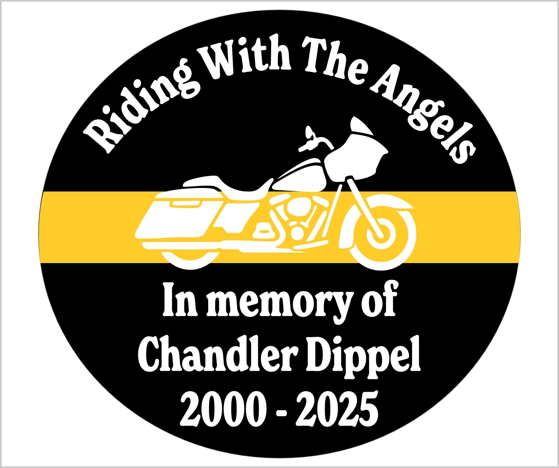 Riding with the Angels Customer Decals 4" Bulk Pack – Powercall Sirens LLC