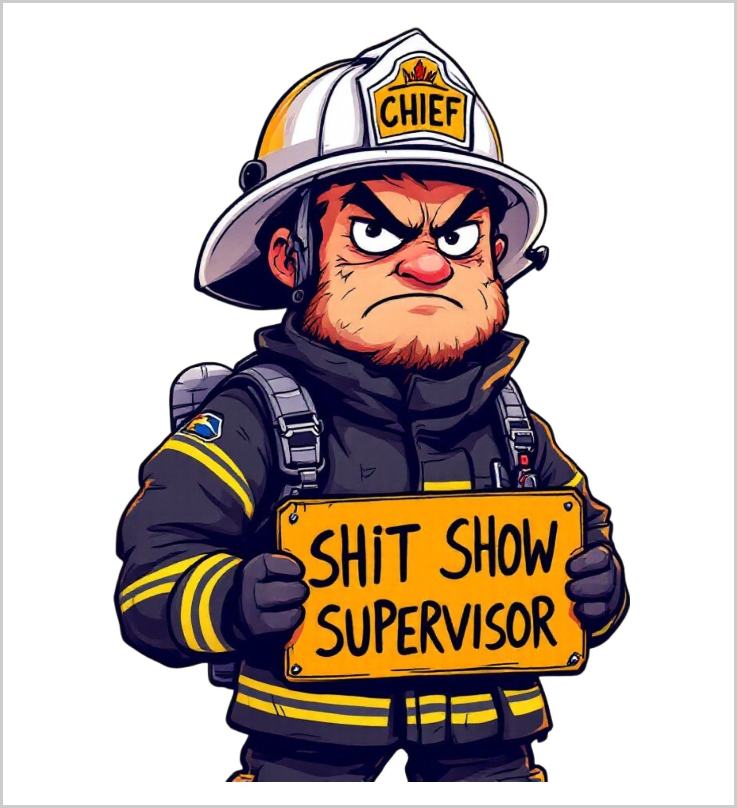 Firefighter Decal Sticker Shit Show Supervisor Firefighter AI Generate ...