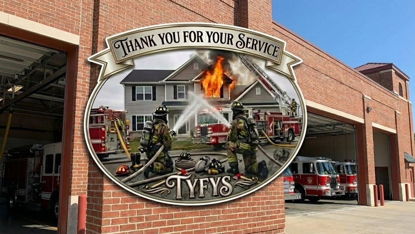 Firefighter Decal - TYFYS Thank you for your service Fire Department D ...