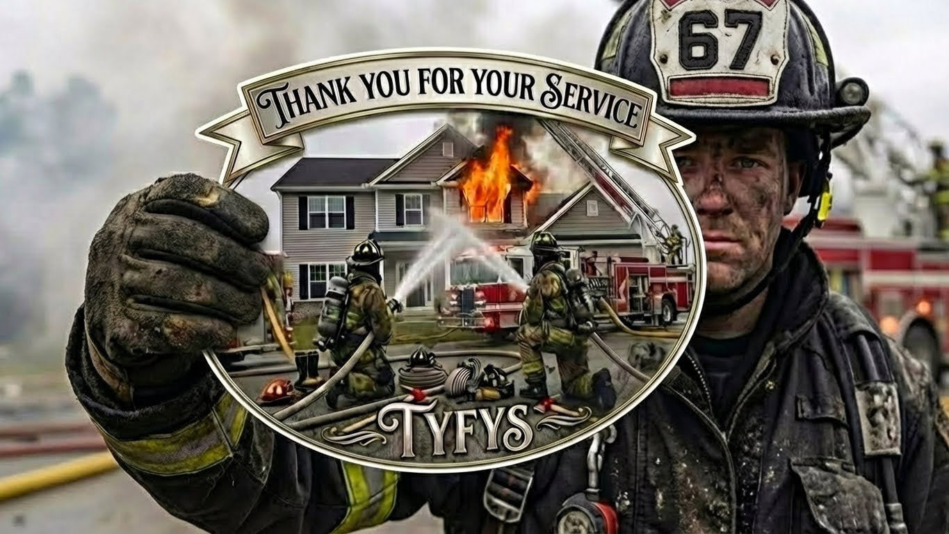 Firefighter Decal - TYFYS Thank you for your service Fire Department D ...