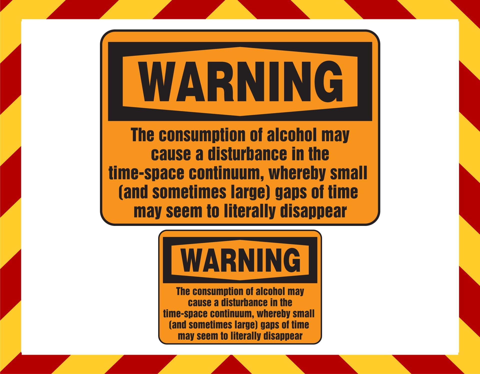 Warning Consumption of Alcohol Pack of 2 Decals – Powercall Sirens LLC