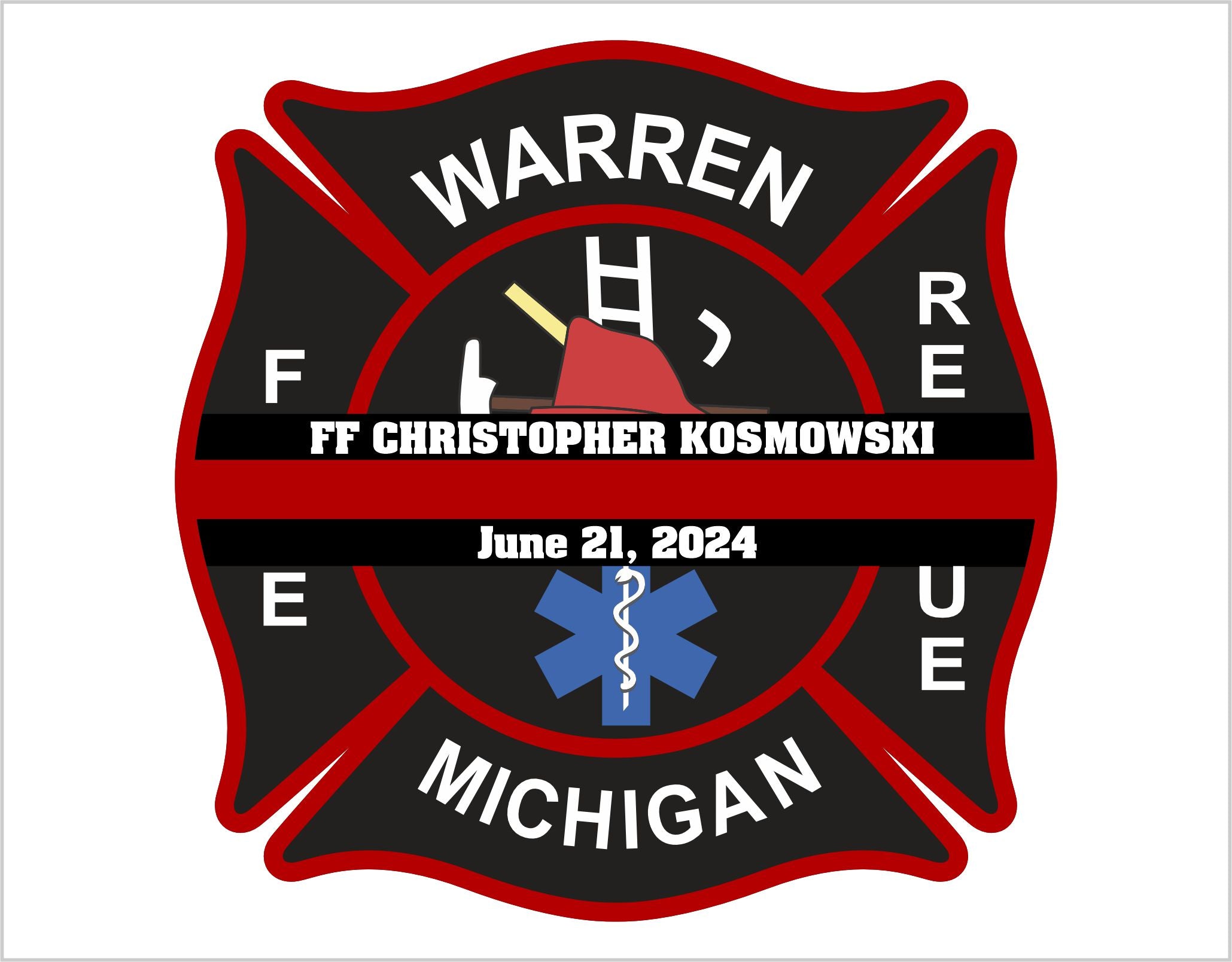 Warren Michigan Chris Kosmowski Customer Decal – Powercall Sirens LLC