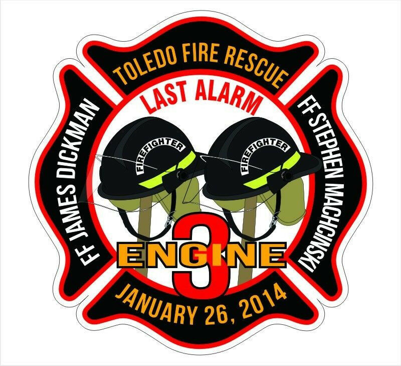 Toledo Firefighters Memorial Decal - Decal Sticker - Fire Rescue - Var ...