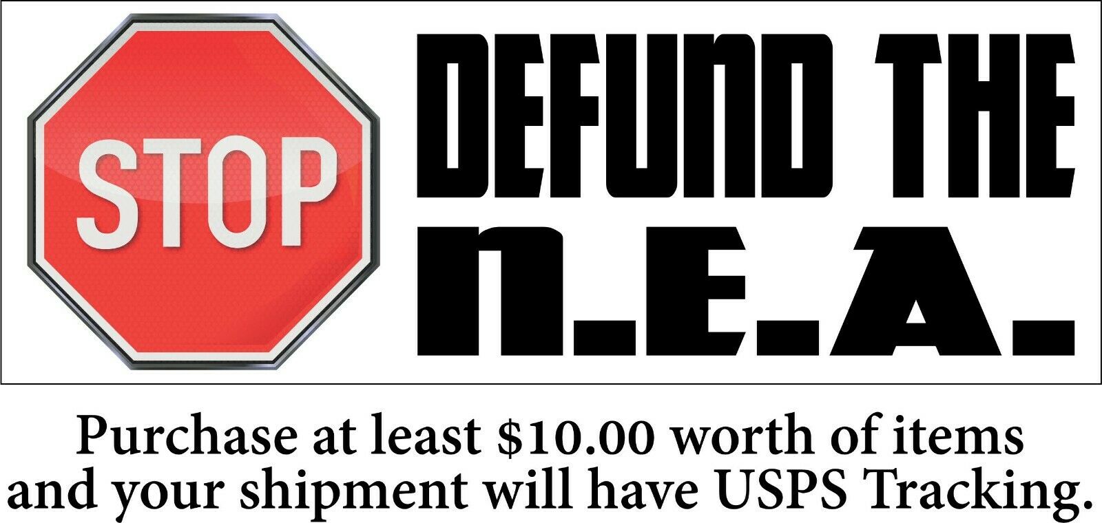 Defund the National Education Association Bumper Sticker 8.6" x 3" Sti ...