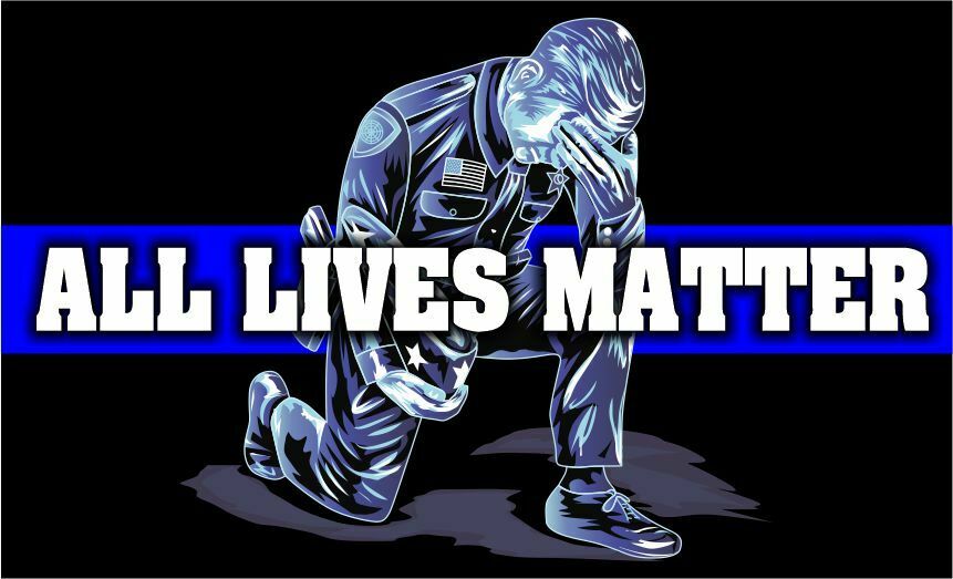 Thin Blue Line All Lives Matter Decal – Powercall Sirens LLC