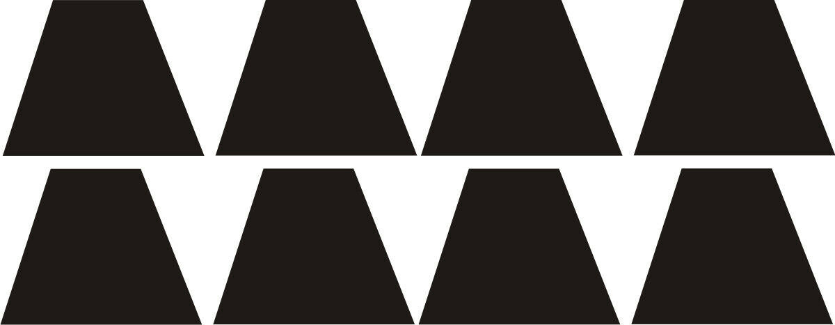 Set of 8 Reflective Black Trapezoids 1.75" – Powercall Sirens LLC