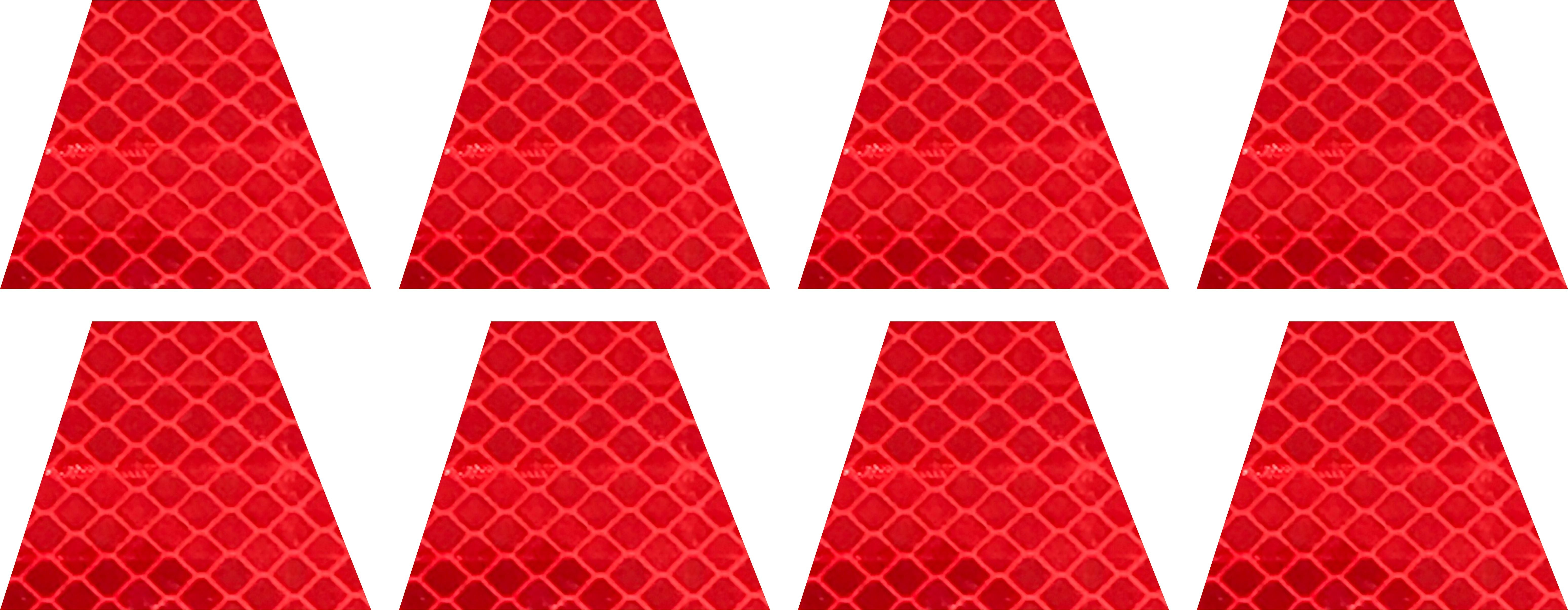 Set of 8 - 3M Red Retro Prismatic Reflective Trapezoids – Powercall ...