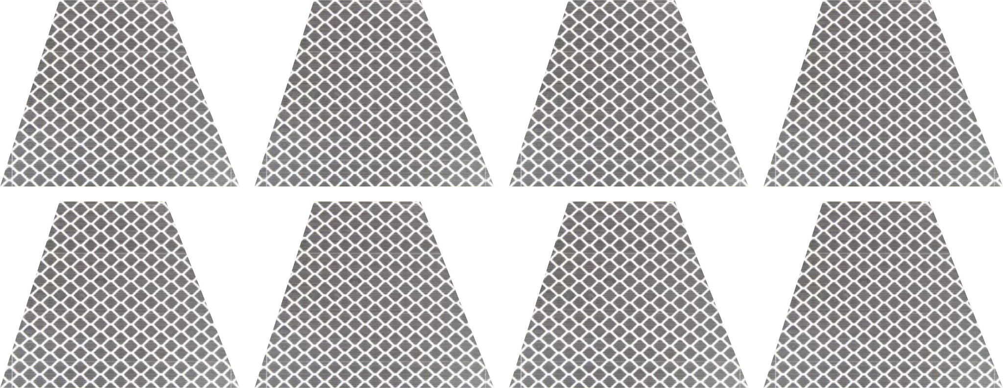 Set of 8 - 3M White Retro Prismatic Reflective Trapezoids – Powercall ...