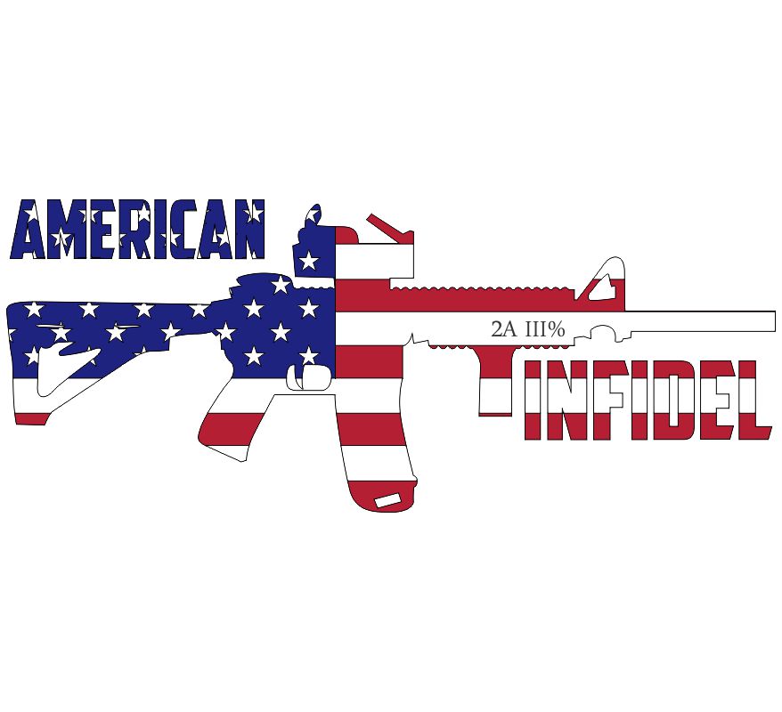 American Infidel Logo American Infidel Metal Wall Art – FlashBurn