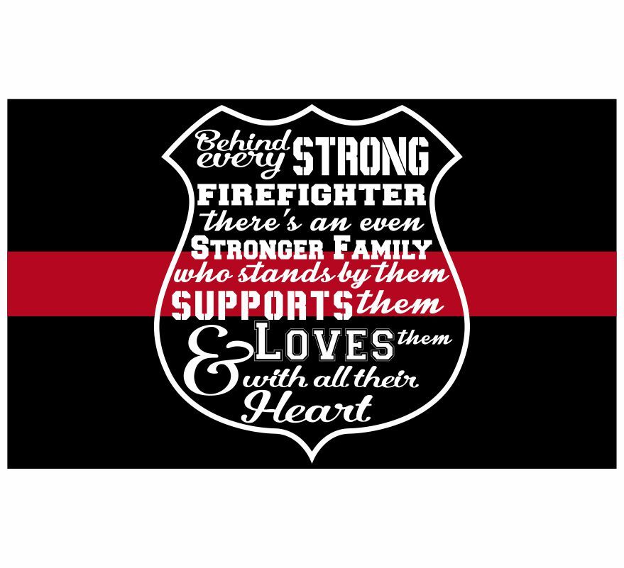 Thin Red Line Family Support Decal – Powercall Sirens LLC