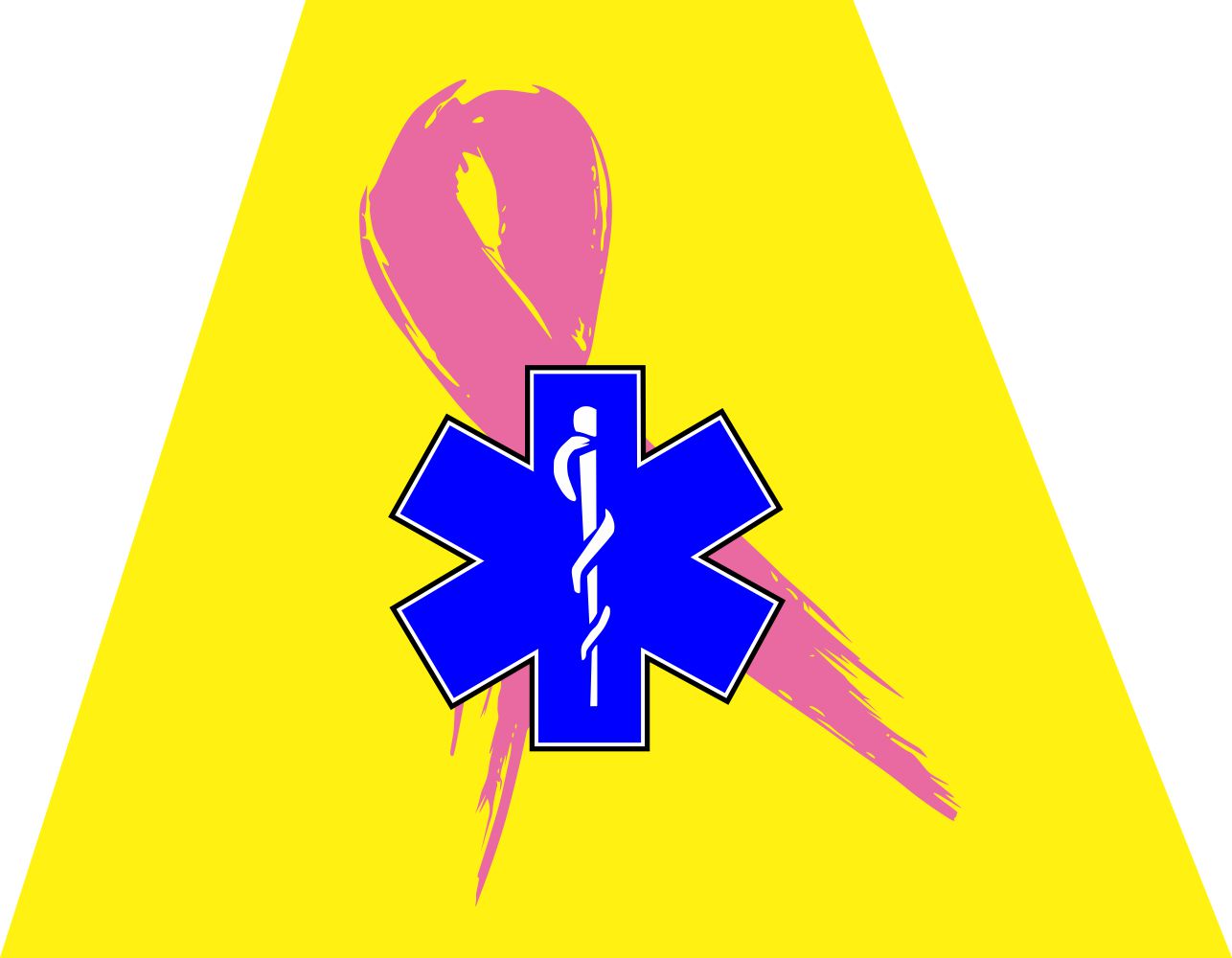 Ems Star with Ribbon Helmet Trapezoid – Powercall Sirens LLC