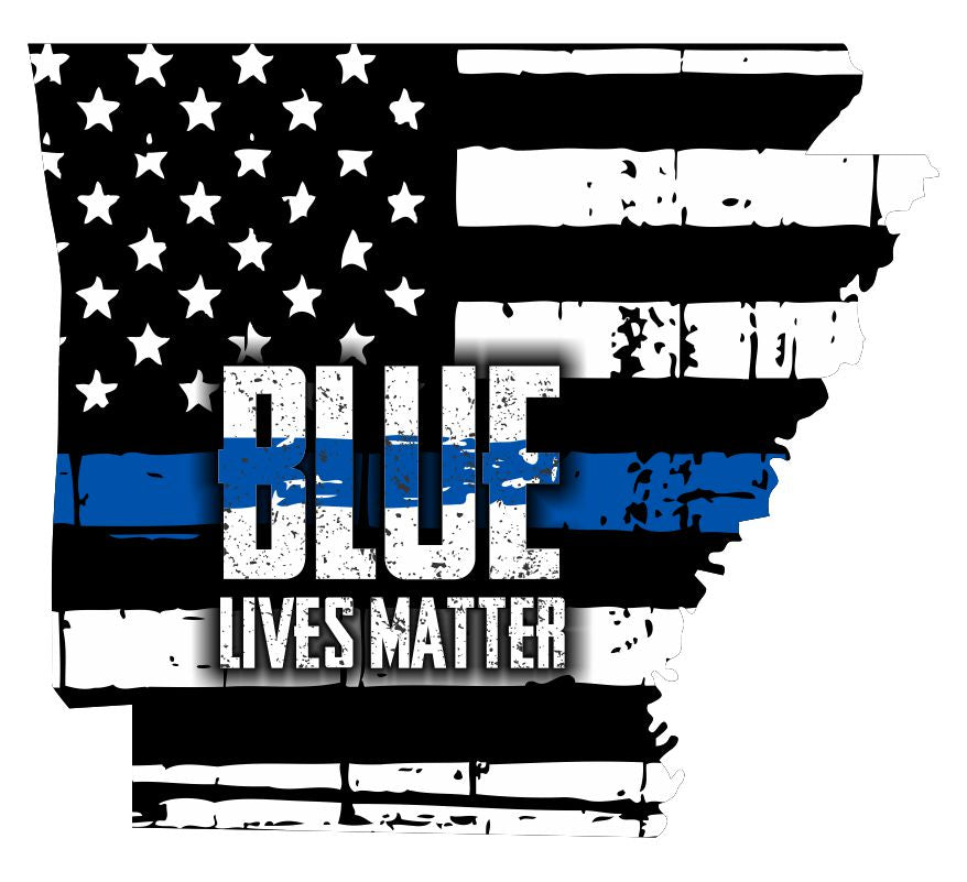 Arkansas Blue Thin Line Bold Blue Lives Matter Decal – Powercall Sirens LLC