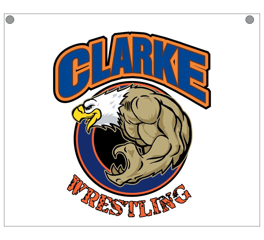 Bud Clarke Wrestling 2.5 x 5 Banner – Powercall Sirens LLC
