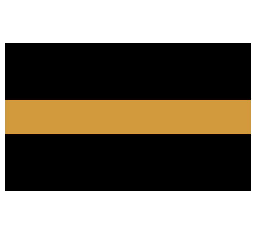 Thin Gold Line Window/Bumper Sticker – Powercall Sirens LLC