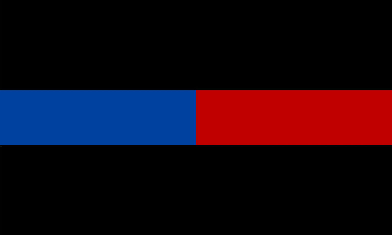 Thin Blue Line Half Blue Half Red Exterior REFLECTIVE window Decal 3"x ...