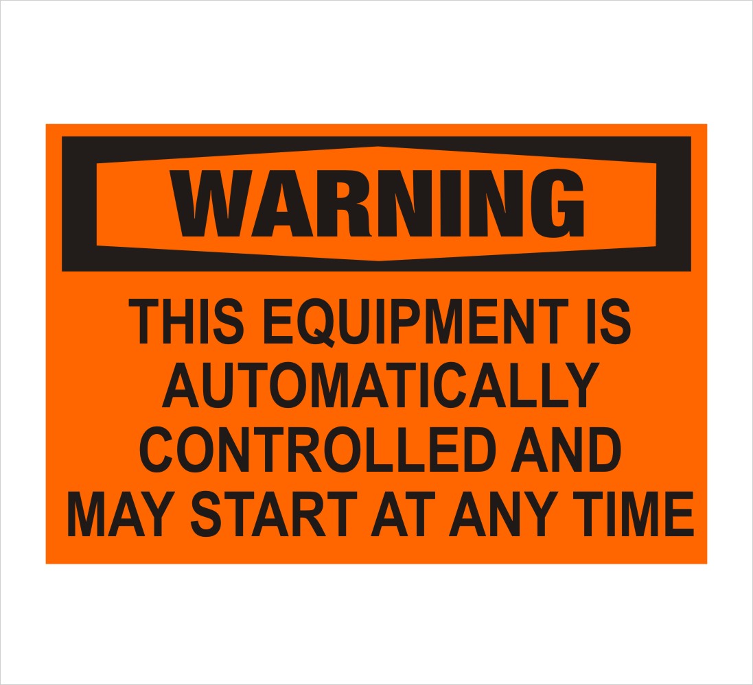 Equipment Automatically Controlled Warning Decal – Powercall Sirens LLC