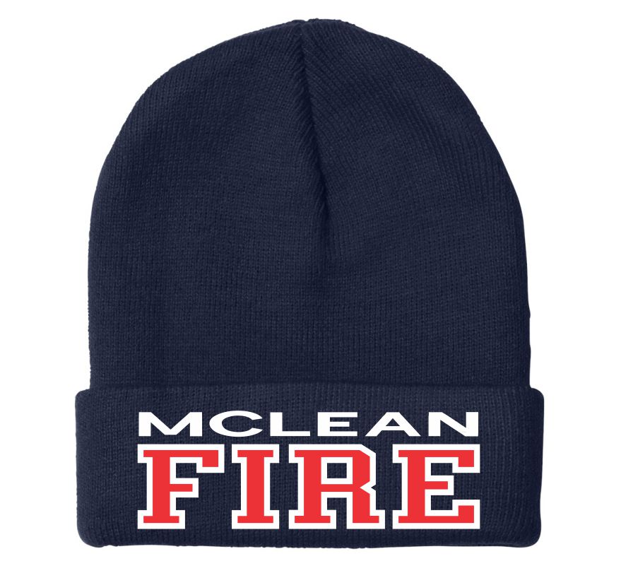 Mclean Fire Embroidered Winter Hat – Powercall Sirens LLC