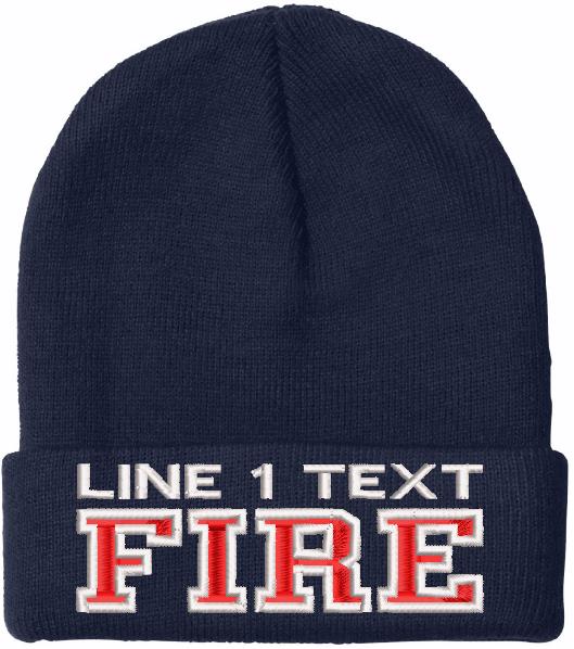 Firefighter Winter Hat Custom MF1 Style Embroidered Winter Cuff or Bea ...