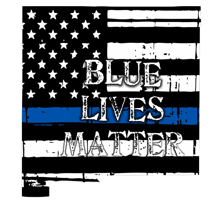 Thin Blue Line New Mexico Blue Lives Matter Decal – Powercall Sirens LLC